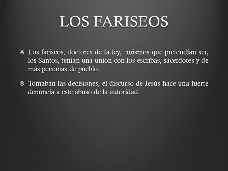 Que Significa Fariseo En La Biblia Y Cuales Eran Sus Funciones