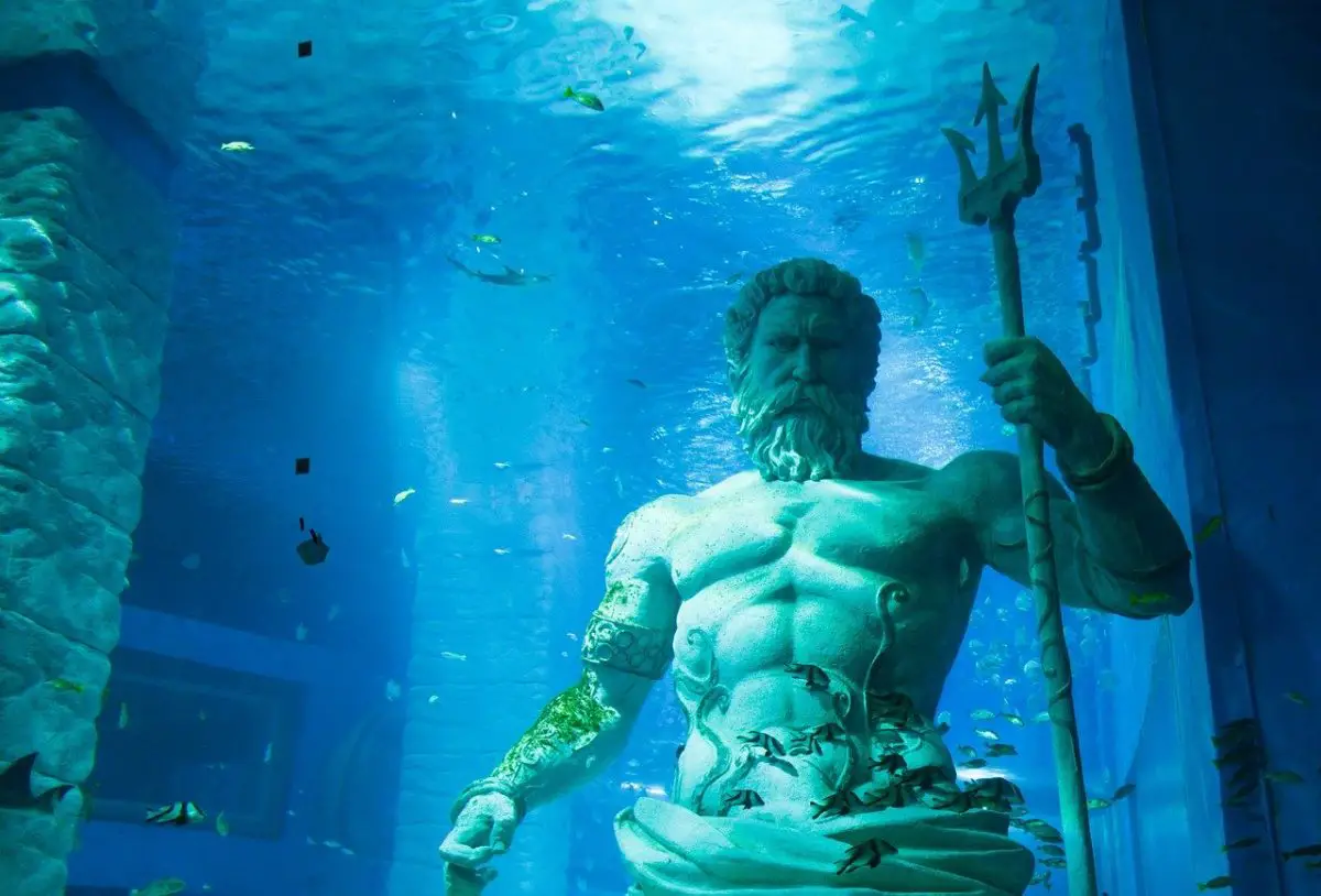 El Dios Poseidón, de los mares en la mitología griega